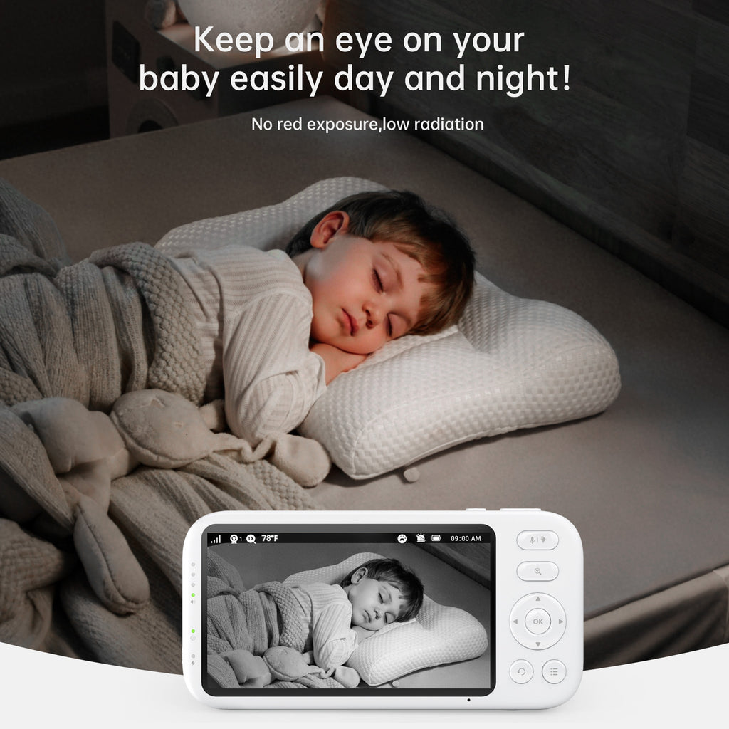 Jartoo Best Baby Monitor No WiFi Video Camera 2K Screen AI Cry Sensor Audio